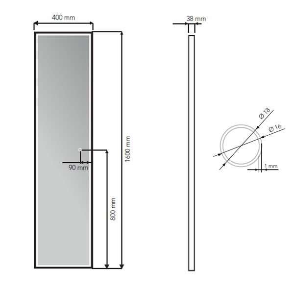 Ledimex New York 021/160NG Καθρέπτης Μπάνιου Με LED | TS deco E-shop ...