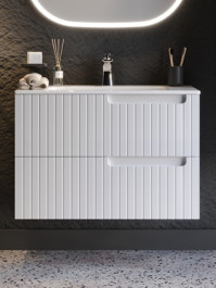 Martin Enza 80 Matte White Βάση Επίπλου Μπάνιου Με Νιπτήρα | TS deco E-shop Takaronis - Spournias