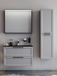 Martin Laguna 80 Matte Grey Έπιπλο Μπάνιου Κλασικό | TS deco E-shop Takaronis - Spournias