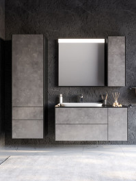 Martin Rodos 110 Matte Black - Retro Silver Έπιπλο Μπάνιου Μοντέρνο | TS deco E-shop Takaronis ...