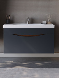 Martin Smile 100 Baroque - Matte Anthracite Βάση Επίπλου Μπάνιου Με Νιπτήρα | TS deco E-shop ...