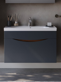 Martin Smile 85 Baroque - Matte Anthracite Βάση Επίπλου Μπάνιου Με Νιπτήρα | TS deco E-shop ...